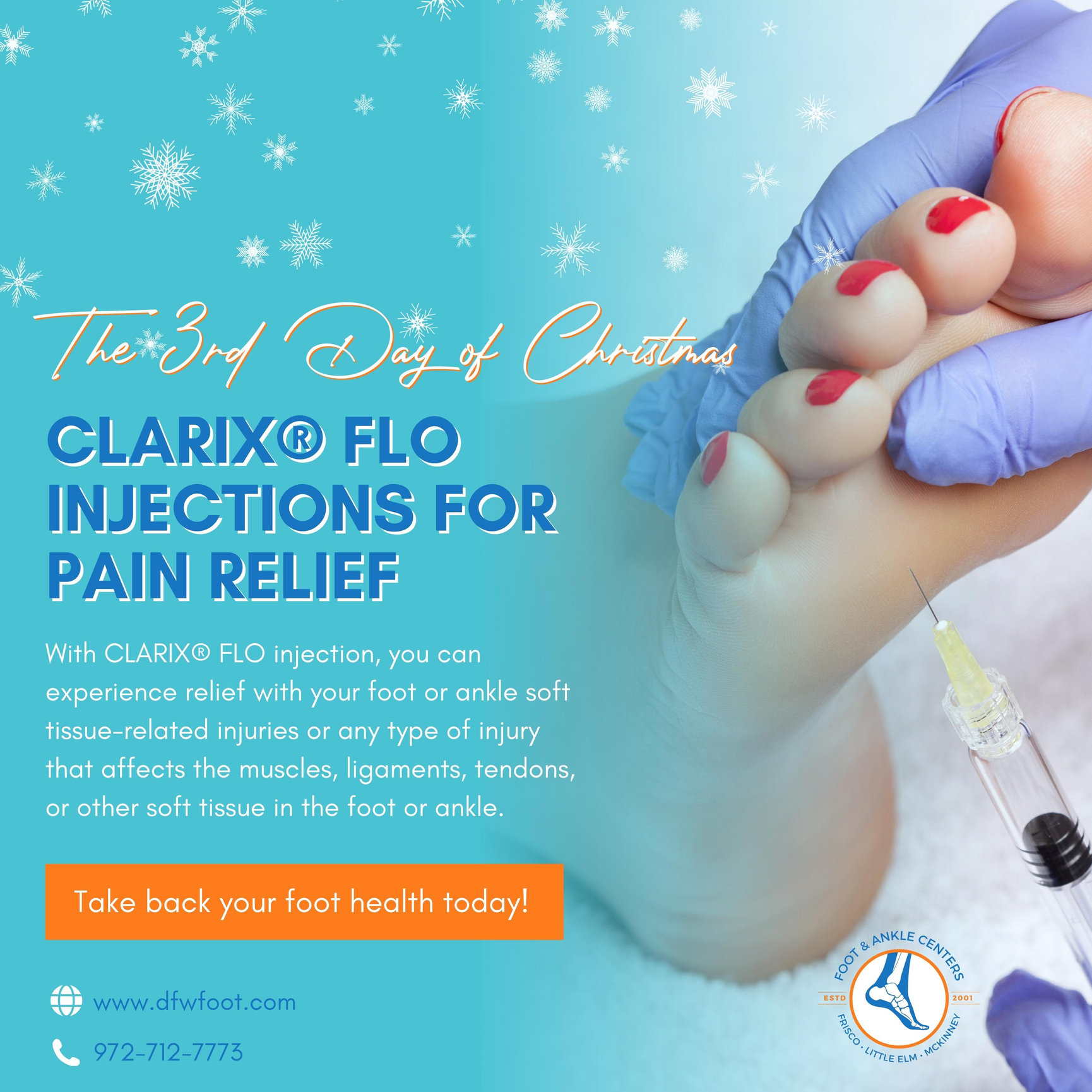 3rd Day of Christmas: CLARIX® FLO for Pain Relief in Frisco, Little Elm ...
